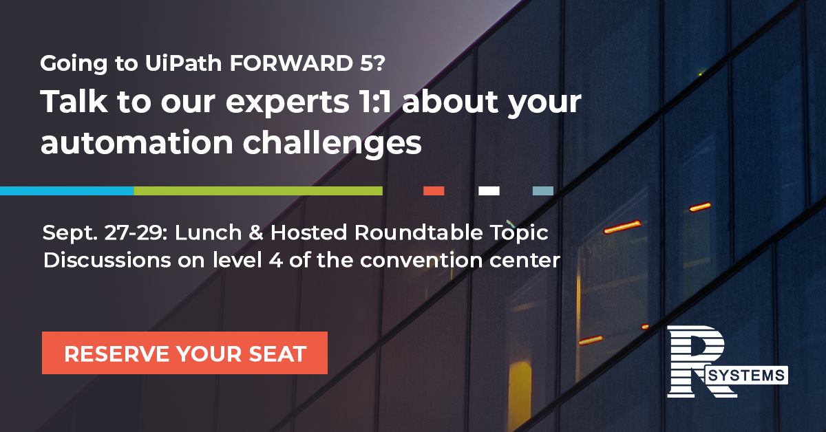 Meet R Systems Automation Experts at UiPath Forward 5 Event